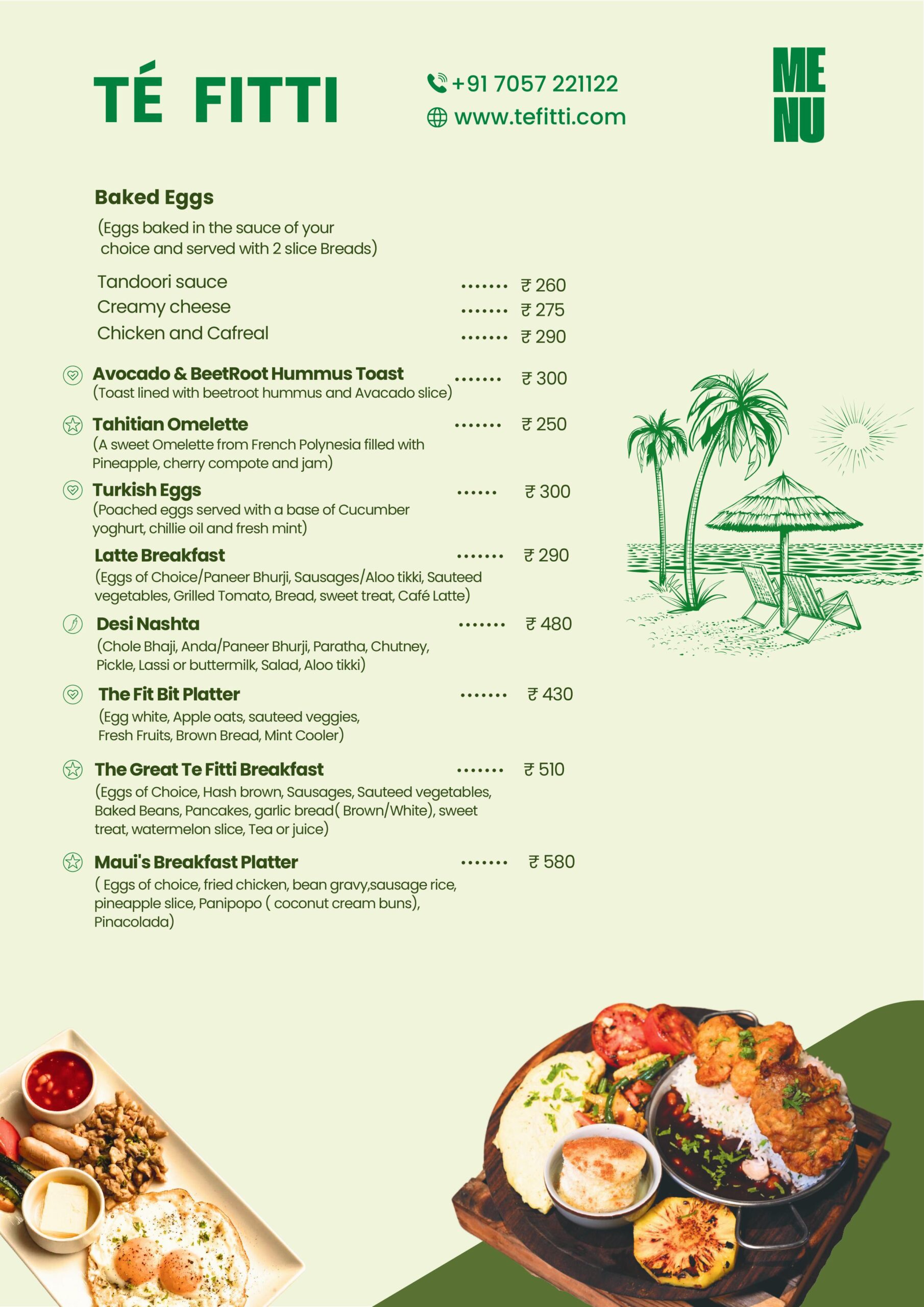 Menu – Tefitti