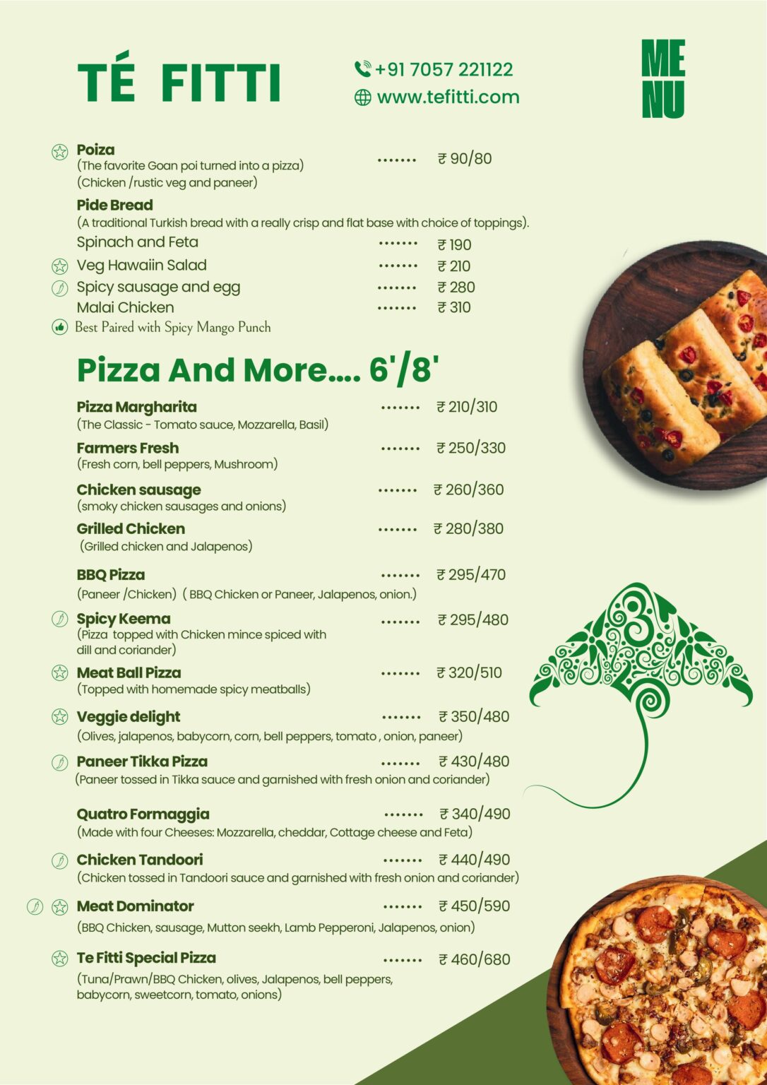Menu – Tefitti